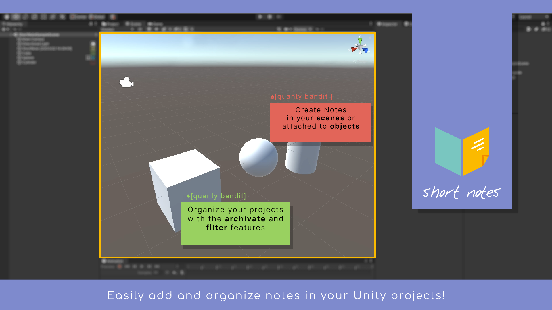 Short Notes est disponible sur l'asset store ! - quanty bandit